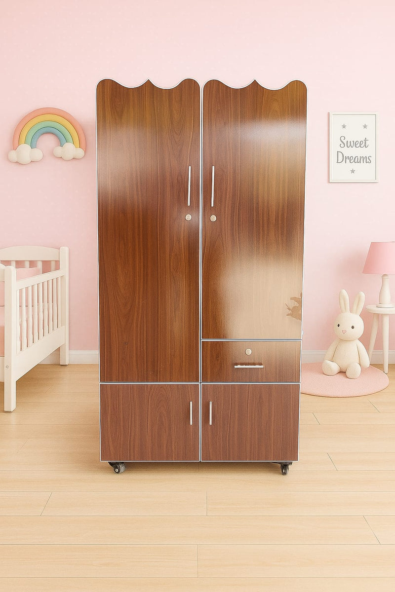 2.5ft × 5ft Wooden Baby Wardrobe with Locks, Drawer baby - bazar – Baby ...