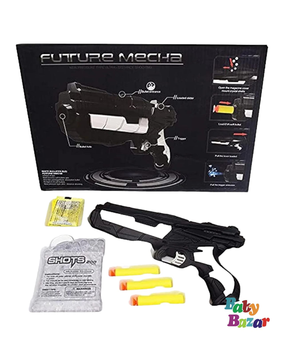 2 in 1 Blaster | Shooter Blaster | Kids Toy Blow Gun Black – Baby Bazar