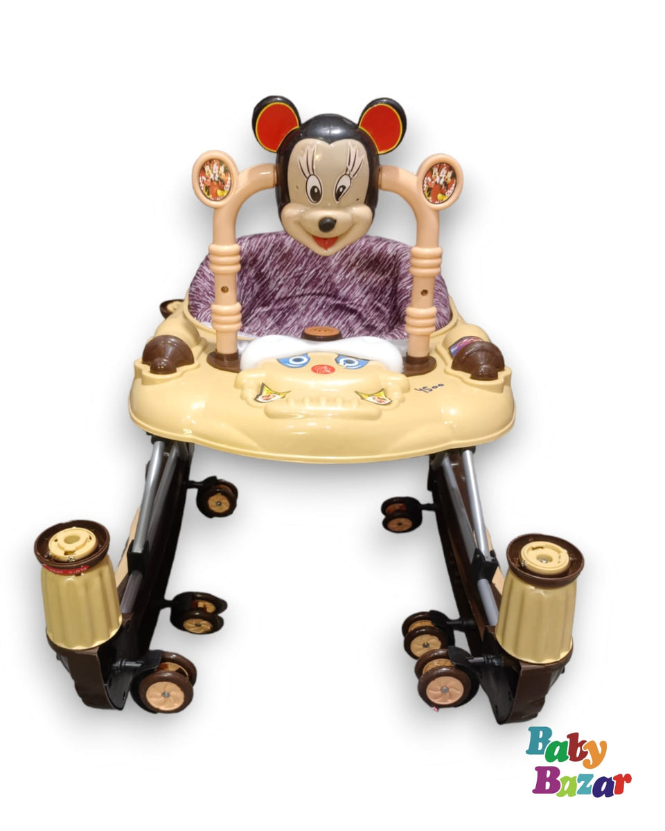 2 in 1 Imported Walker + Rocker With Music And Sun Shade In Mickey Mou ...