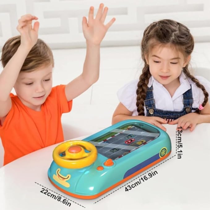 Driving Steering Wheel Toy, Interactive Steering Wheel for Kids, Simul ...