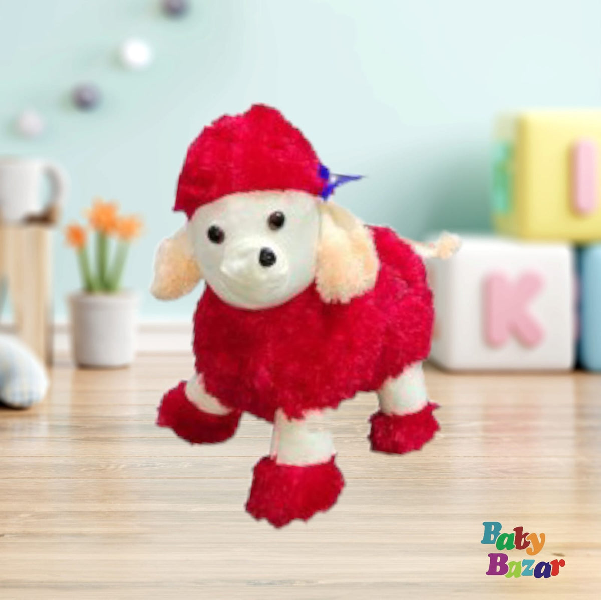 A Little Swag Pretty Stuffed Sheep Red – Baby Bazar