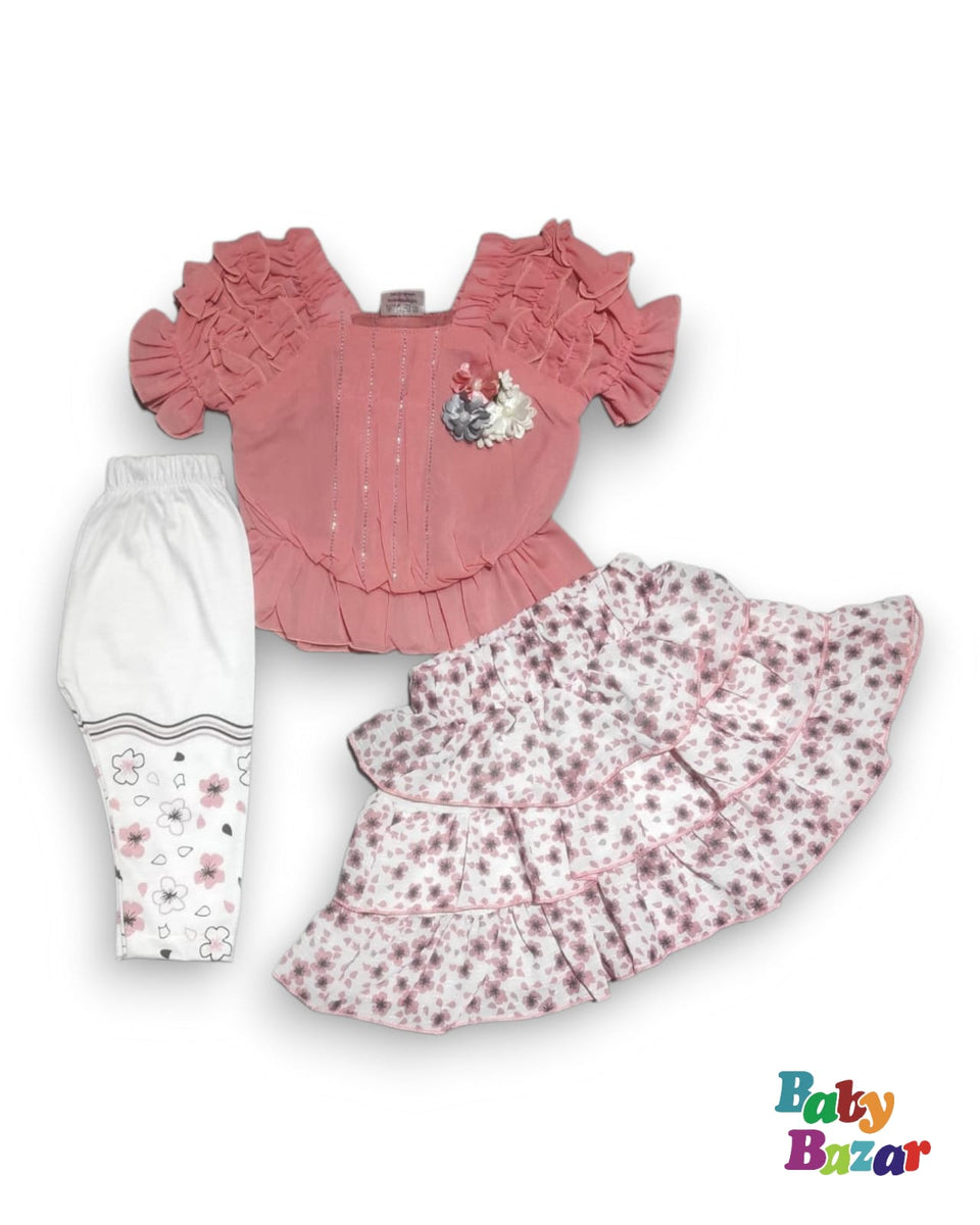 Baby Girl Summer Dress In New Style Pink Color – Baby Bazar