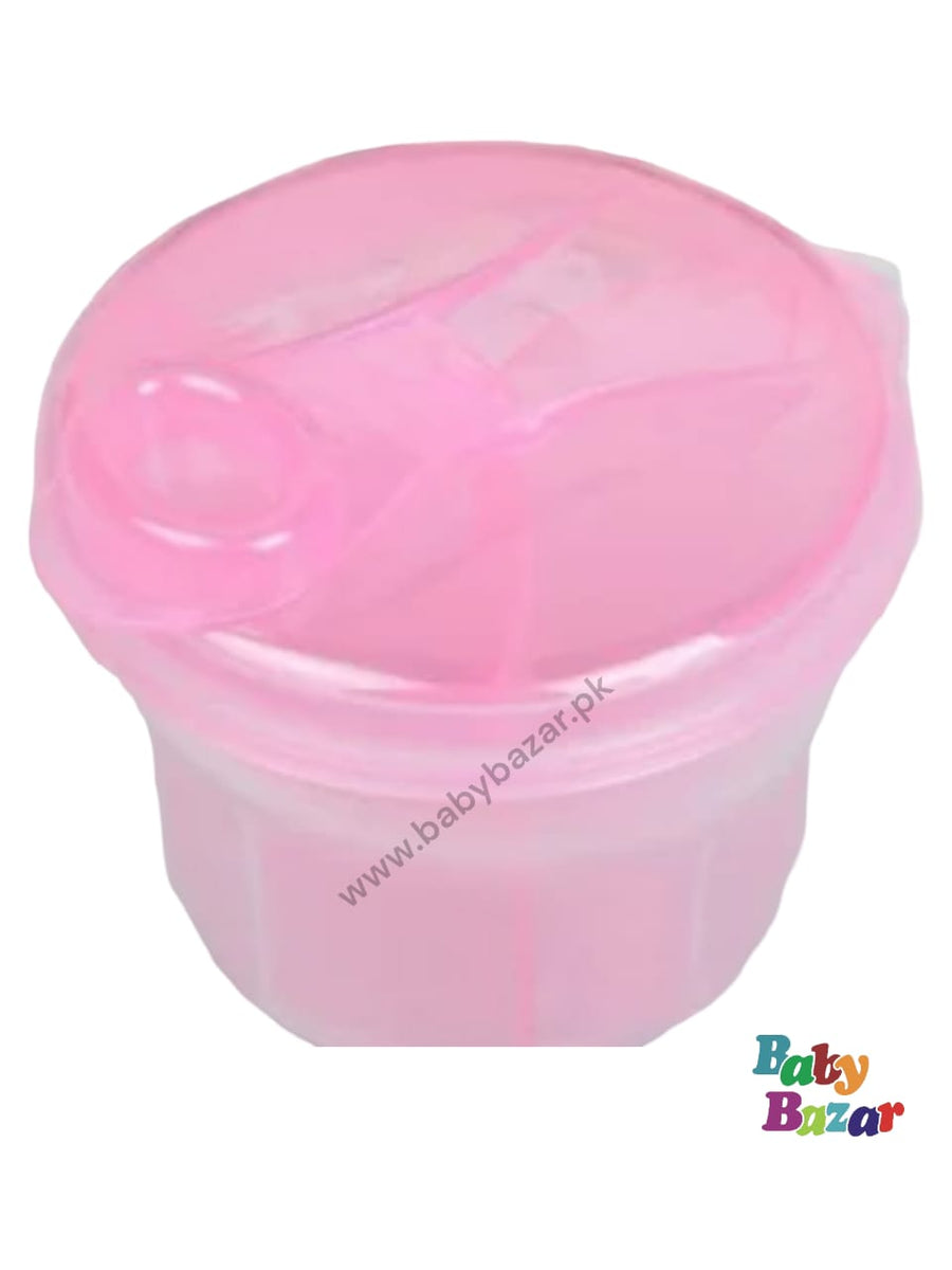 Baby Milk Powder Container In 4 Compartments Pink Color – Baby Bazar