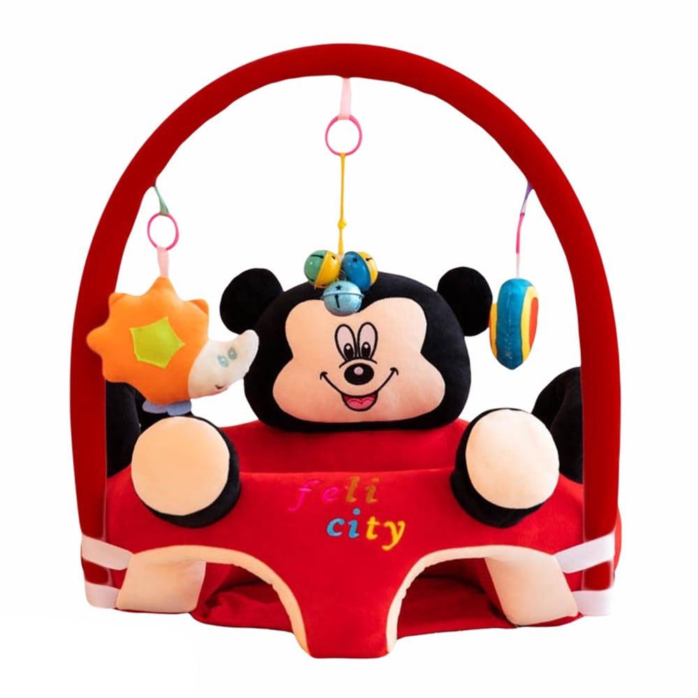 Baby Sofa Seat In Mickey Mouse Character With Hanging Rattles Bar ...