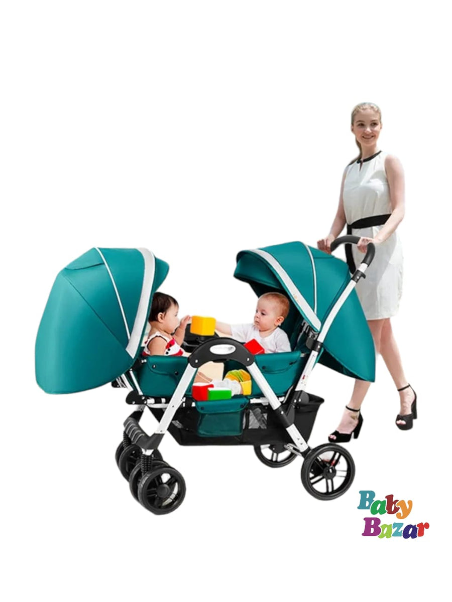 Baby Stroller for Twins-Cozy Compact Twin Stroller, Double Infant Stro ...