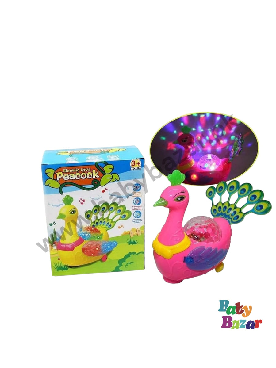 Battery Operated Peacock Toy with Dancing Music, Light, and 360 Rotati ...