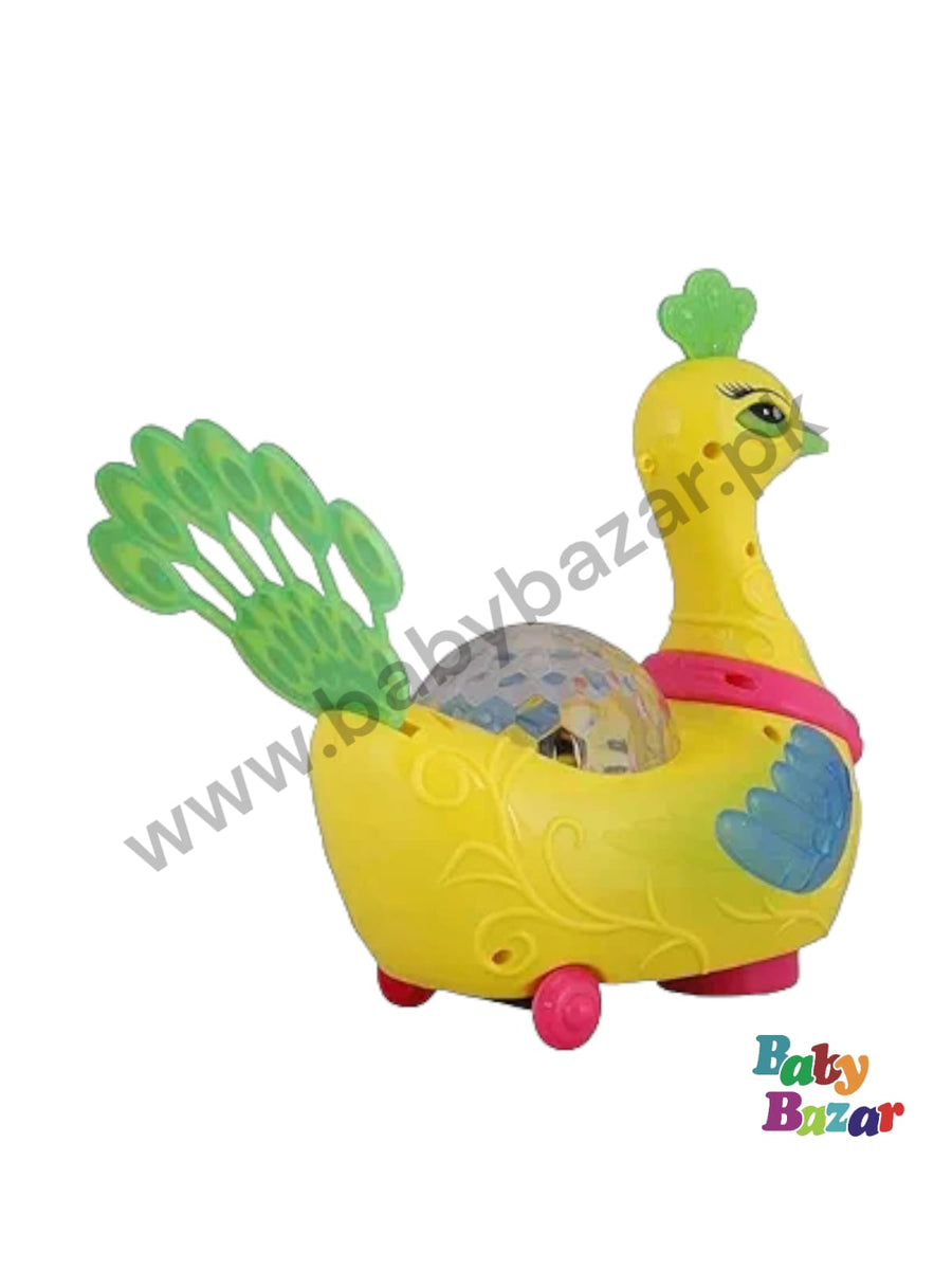 Battery Operated Peacock Toy with Dancing Music, Light, and 360 Rotati ...