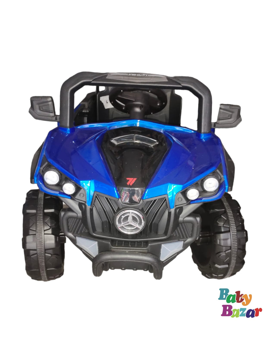 Blue colour battery powered jeep with remote control(M) – Baby Bazar