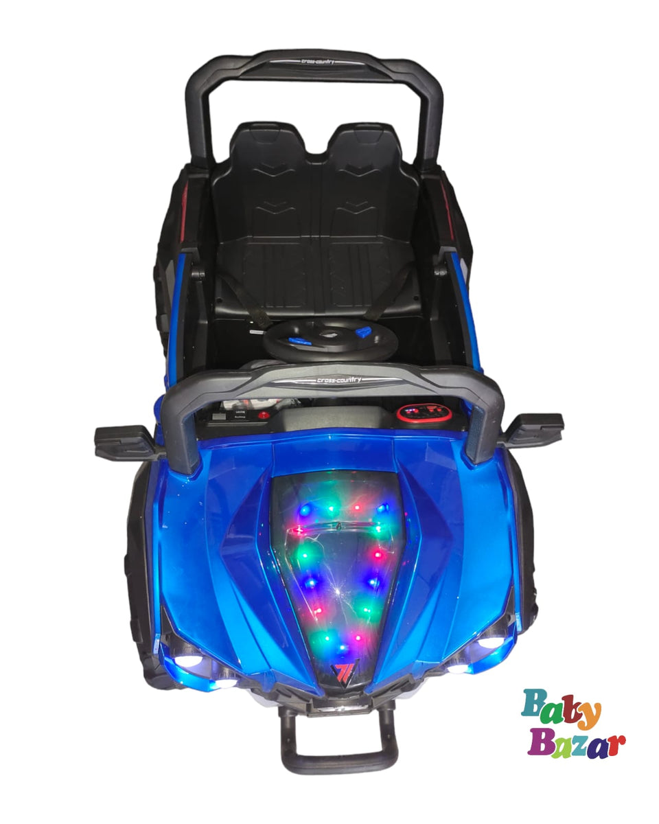 Blue colour battery powered jeep with remote control(M) – Baby Bazar