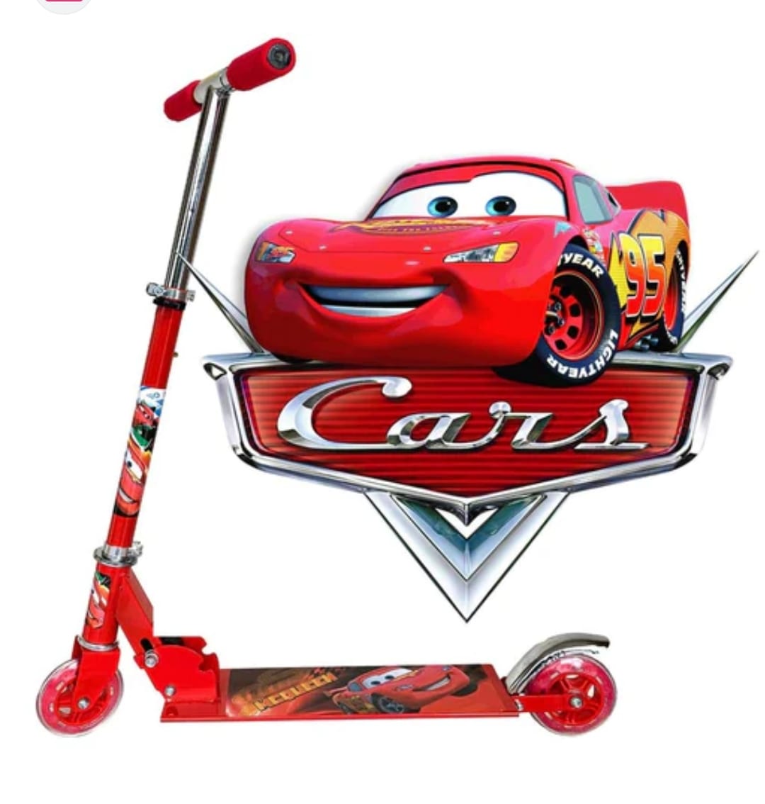 Cartoons character Racing Car adjustable Height Folding Drift Scooter ...