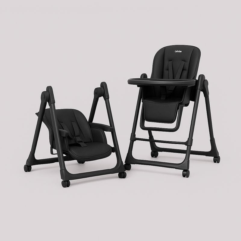 Kidilo 8166 2-in-1 Baby High Chair & Rocker – Black Baby-Bazar – Baby Bazar