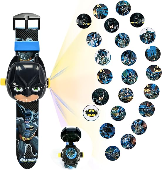 Children's Cartoon 24 Figure Projection Watch Batman Flip Digital Watc ...