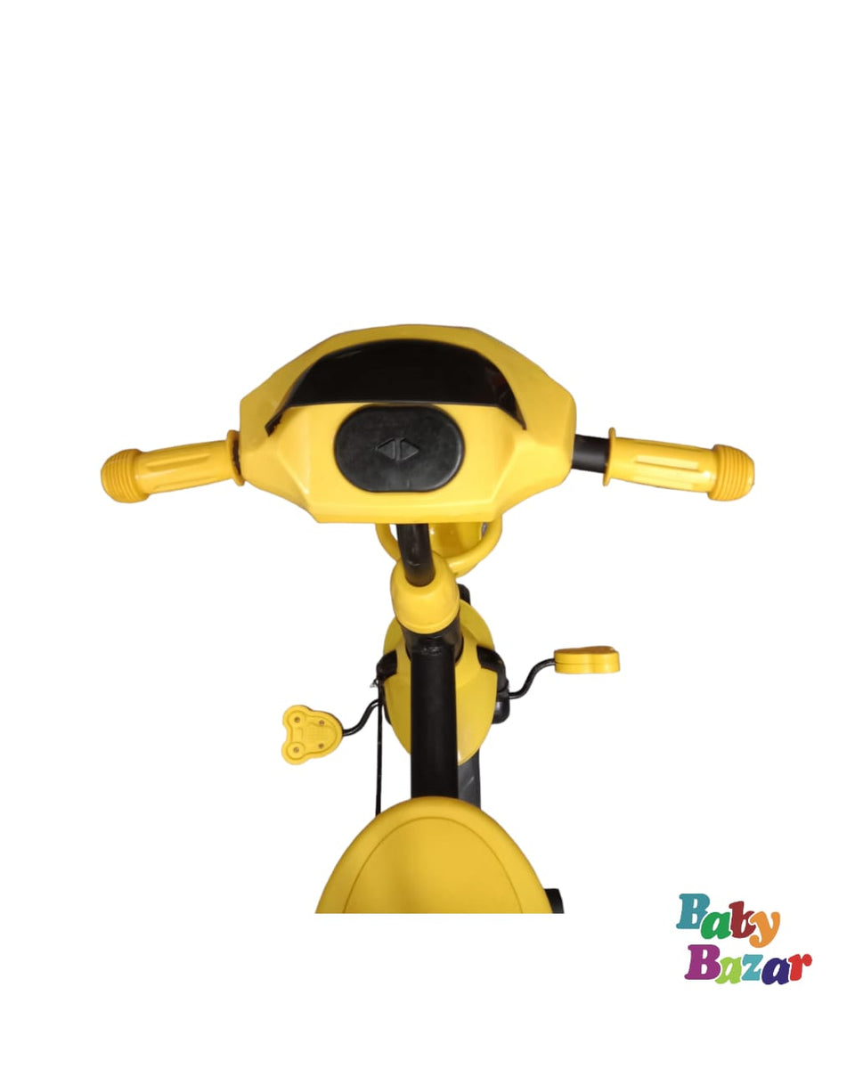 Double seat Tricycle In yellow Color For Kids With Music And Lighting ...