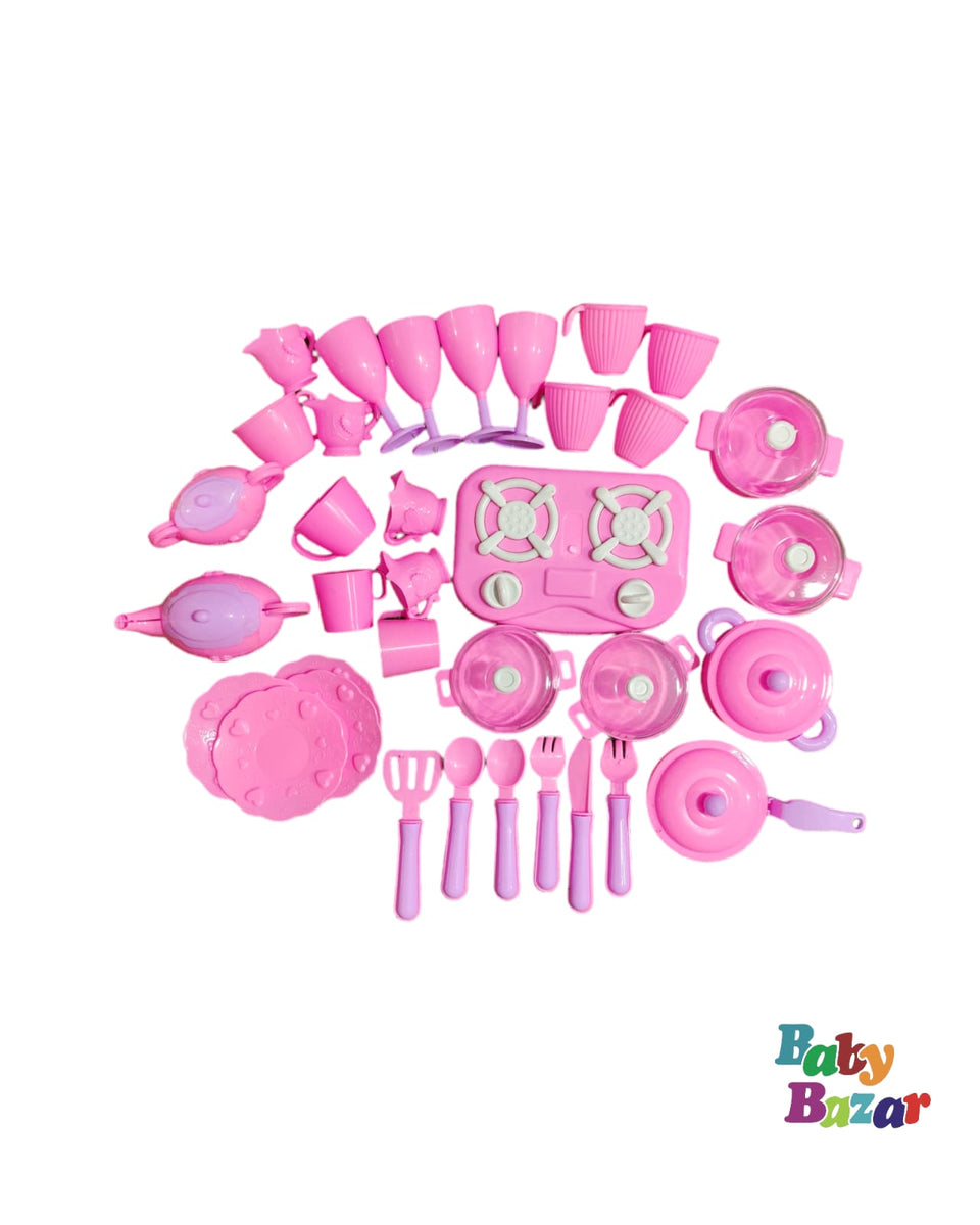 Dream Kitchen Set - Crockery Set For Kids Pink – Baby Bazar