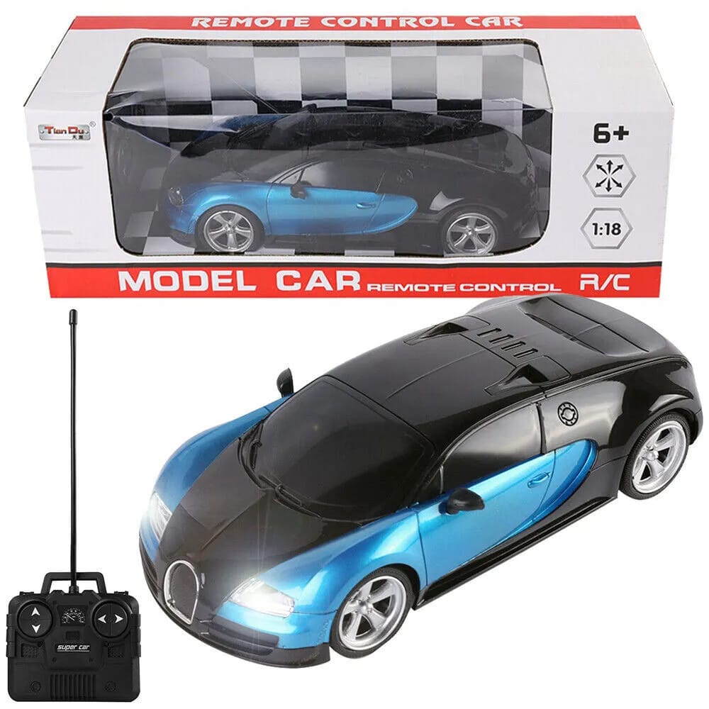 Durable RC Vehicle Remote Control High-Speed Racing Car Kids Toy Blue ...