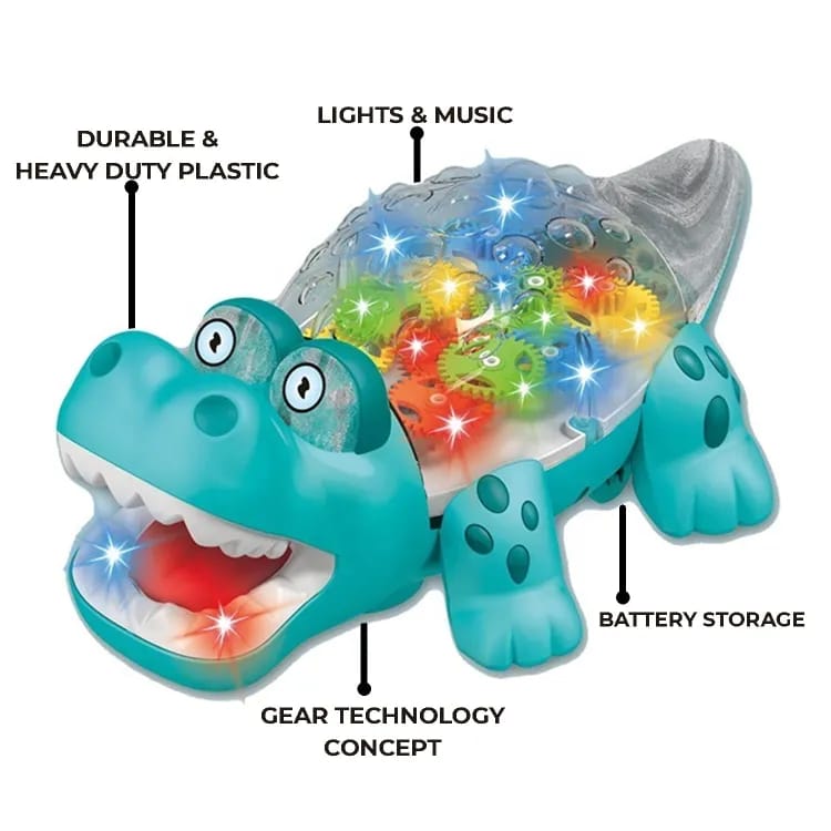 Electric Crocodile With Sound Effect Transparent Concept Gear Crocodil ...