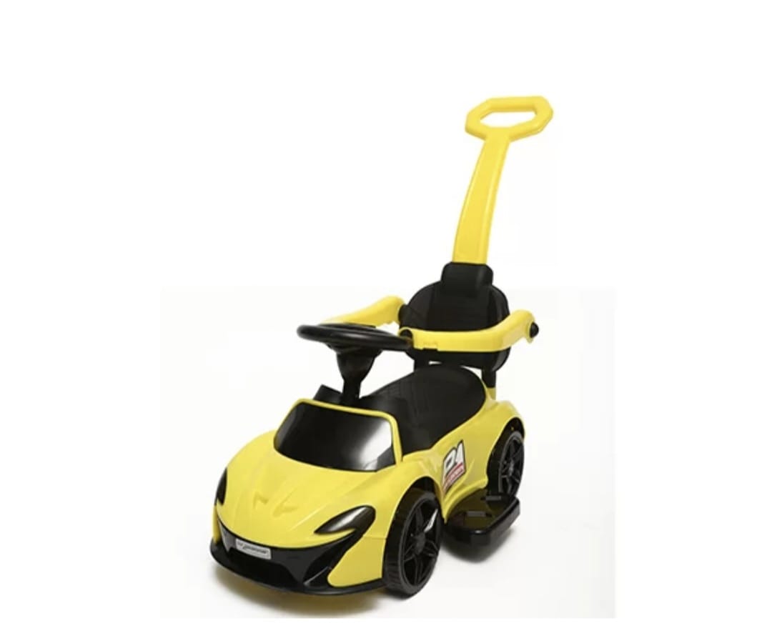 Ferrari Shape Baby Car In Yellow Color With Footrest And Side Protecti ...