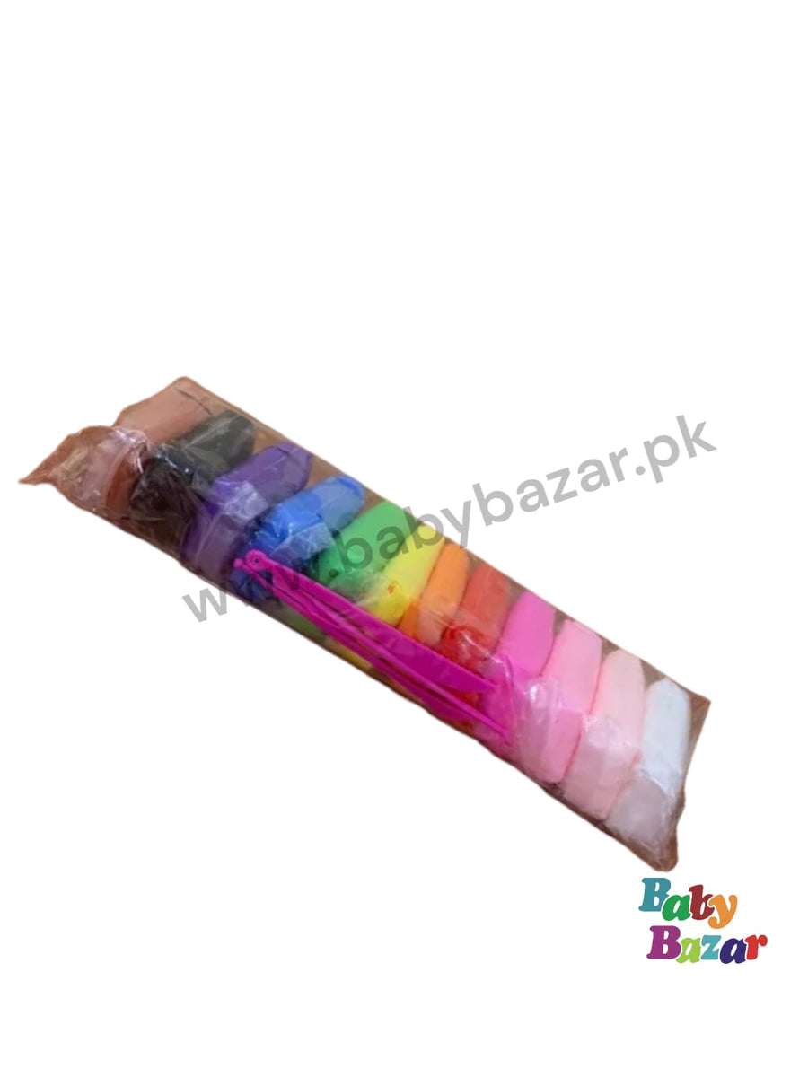 Foam clay dough with set of 12 coloured clay and 3 tools – Baby Bazar
