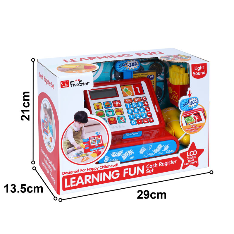 Five Star Toy Shop Cash Register with Scanner Electronic Calculator Pr ...