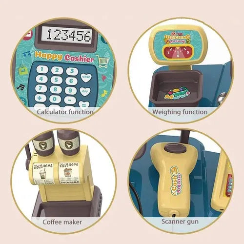 Happy Cashier Play Set – Electronic Register with Food, Scanner ...