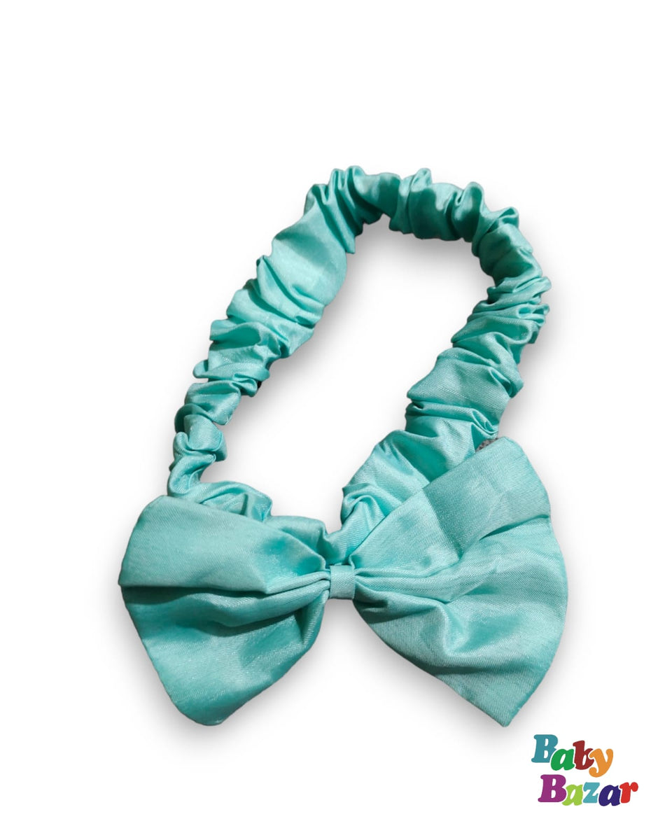 Head Ribbon For Baby Girl In Aqua Color – Baby Bazar