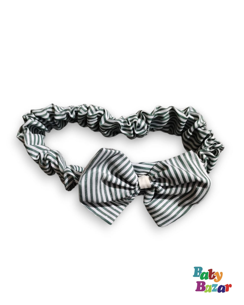 Head Ribbon For Baby Girl In Green Color – Baby Bazar
