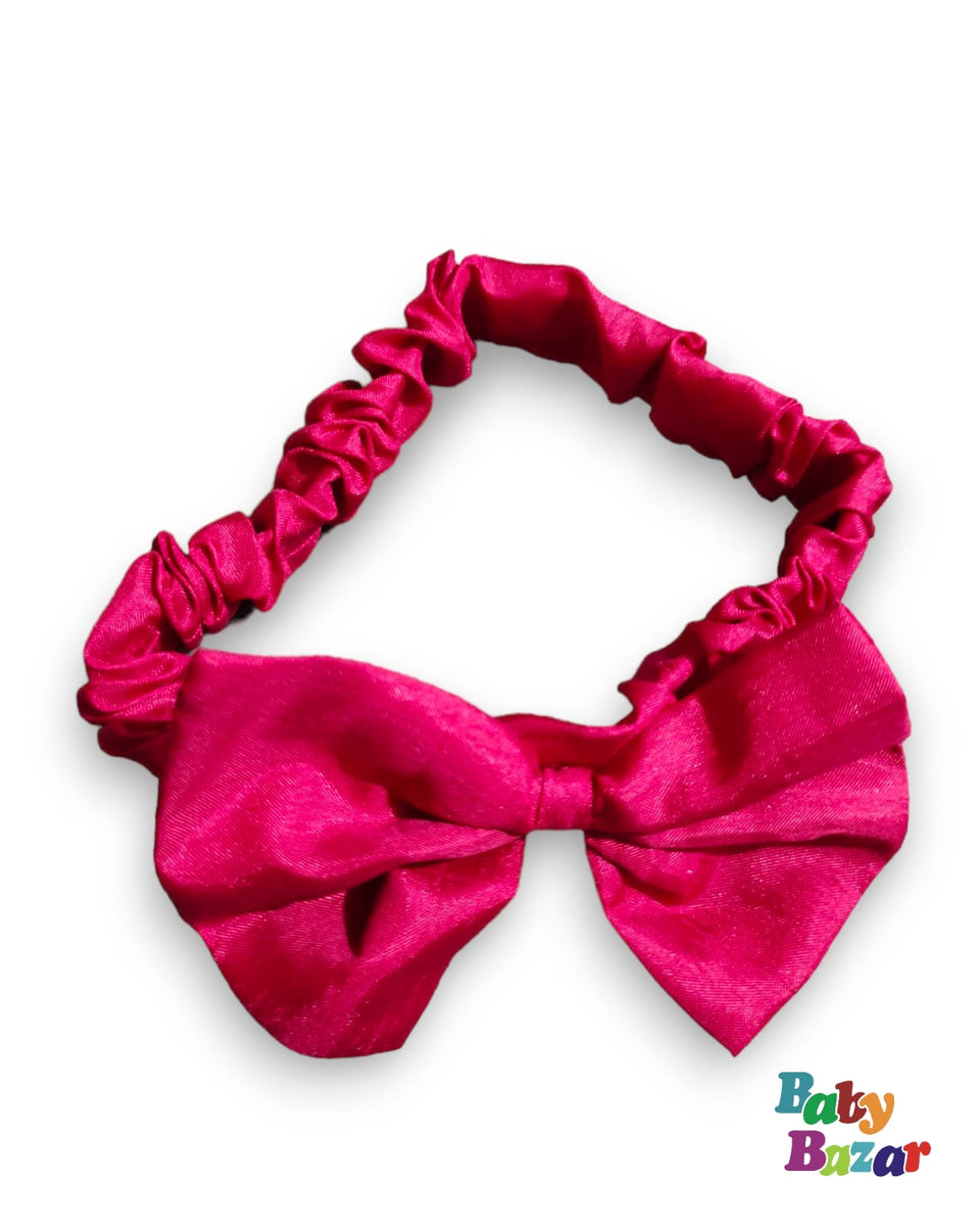Head Ribbon For Baby Girl In Pink Color – Baby Bazar
