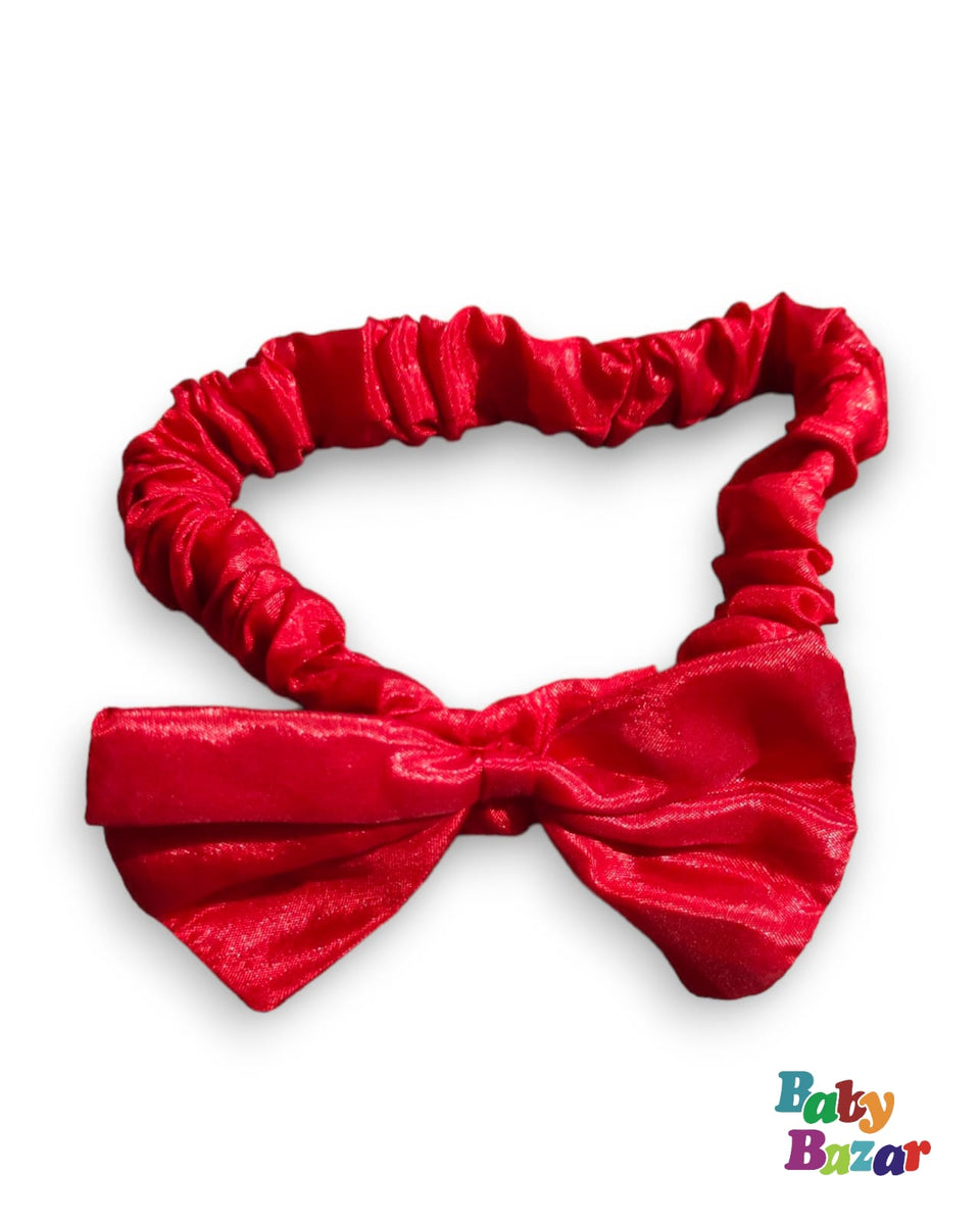 Head Ribbon For Baby Girl In Red Color – Baby Bazar