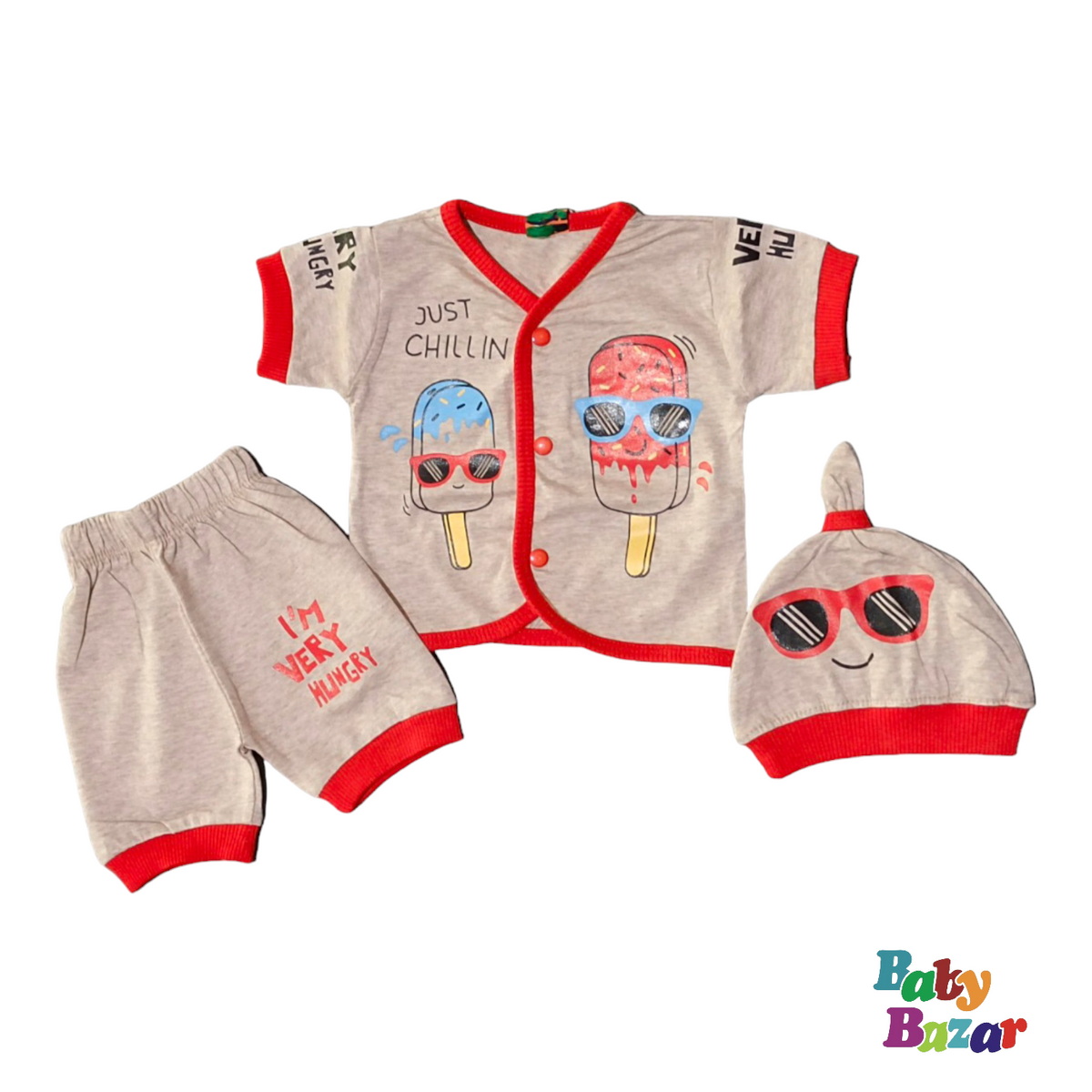 New Born Baby Summer Dress In Half Sleeve Shirt With Beautiful Cap In ...
