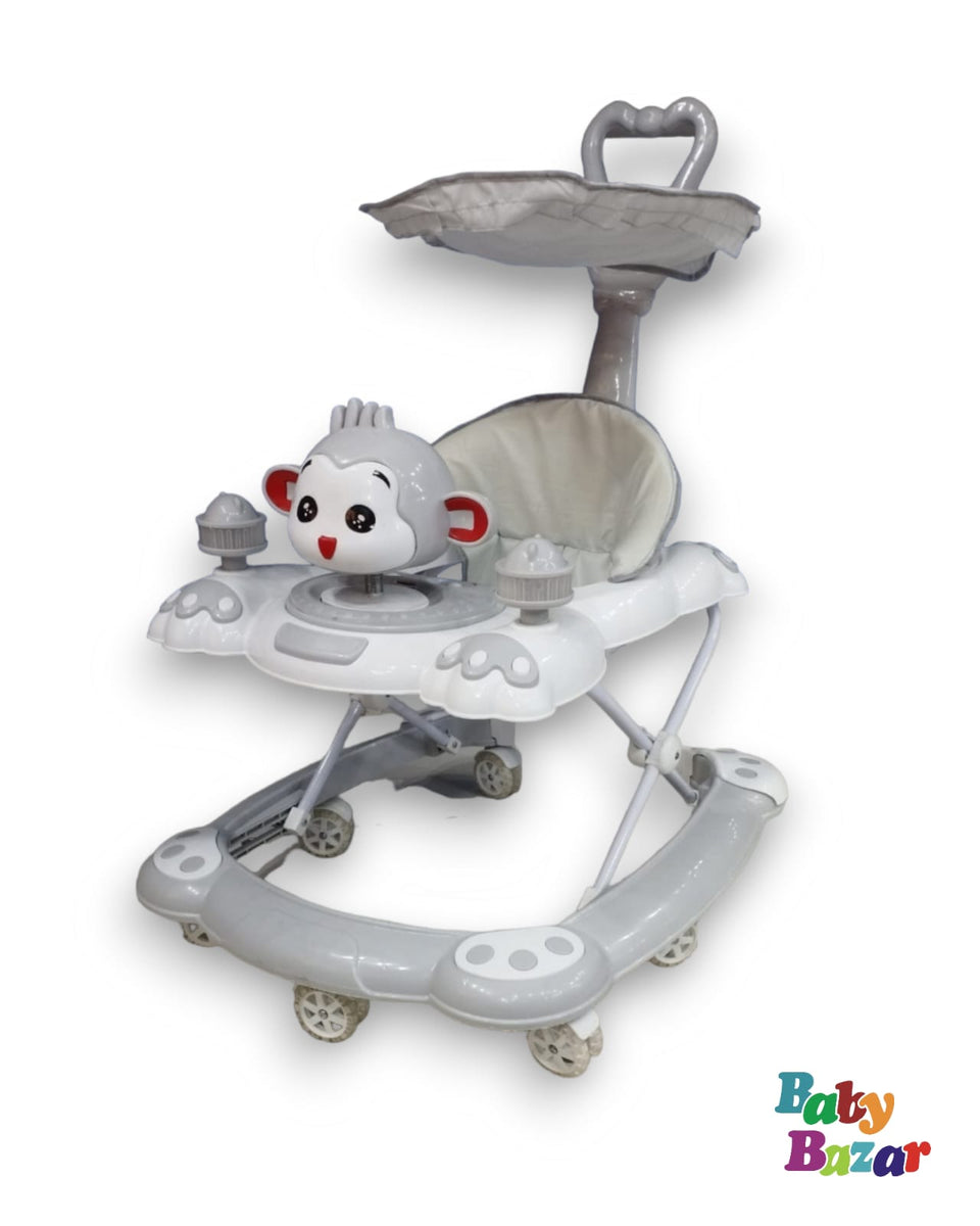Imported Baby Walker With Music Lights And Sun Shade In Monkey Charact ...