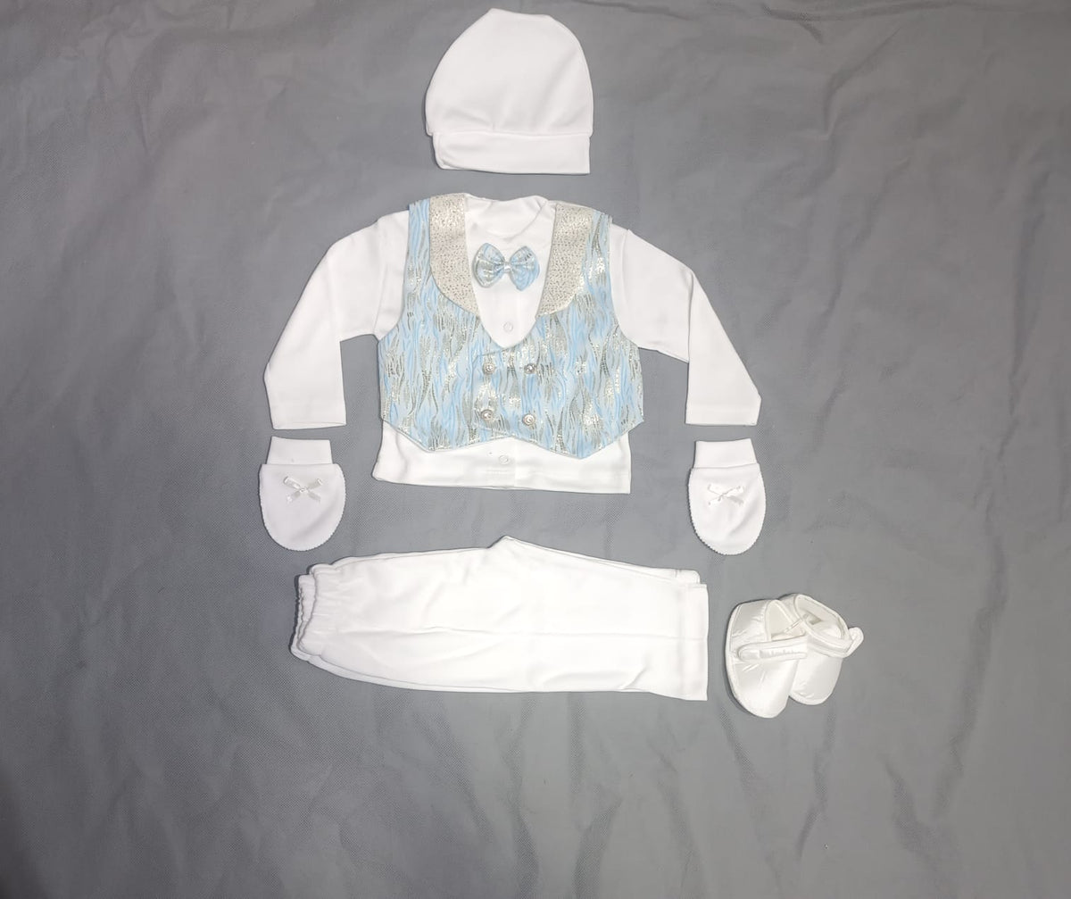 New Born Baba Turkish Set In Sky Blue Color – Baby Bazar
