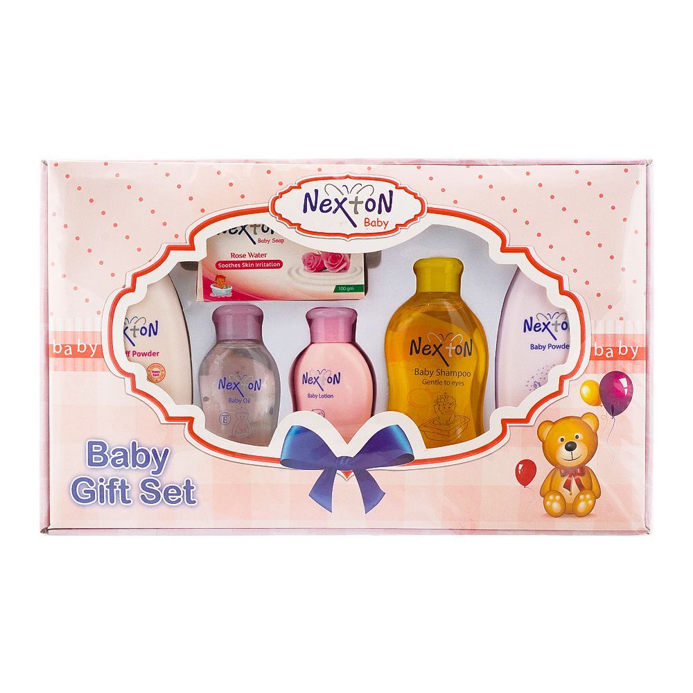 New Born Babies 6Pc Cosmetic Kit Set Of Nexton Brand -Pink – Baby Bazar