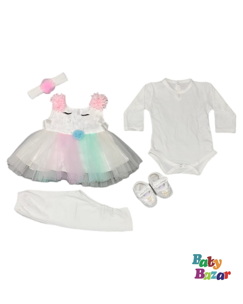 Newborn Baby Turkish Dress Set Rainbow – Baby Bazar