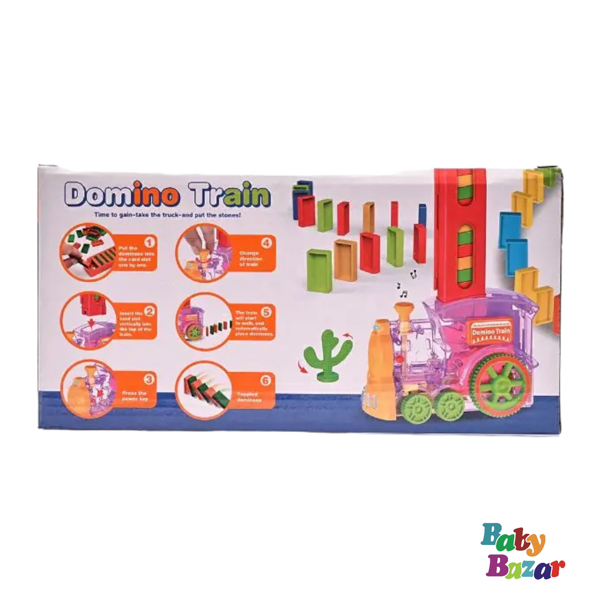 Domino Train, Domino Blocks Set, Building and Stacking Toy – Baby Bazar