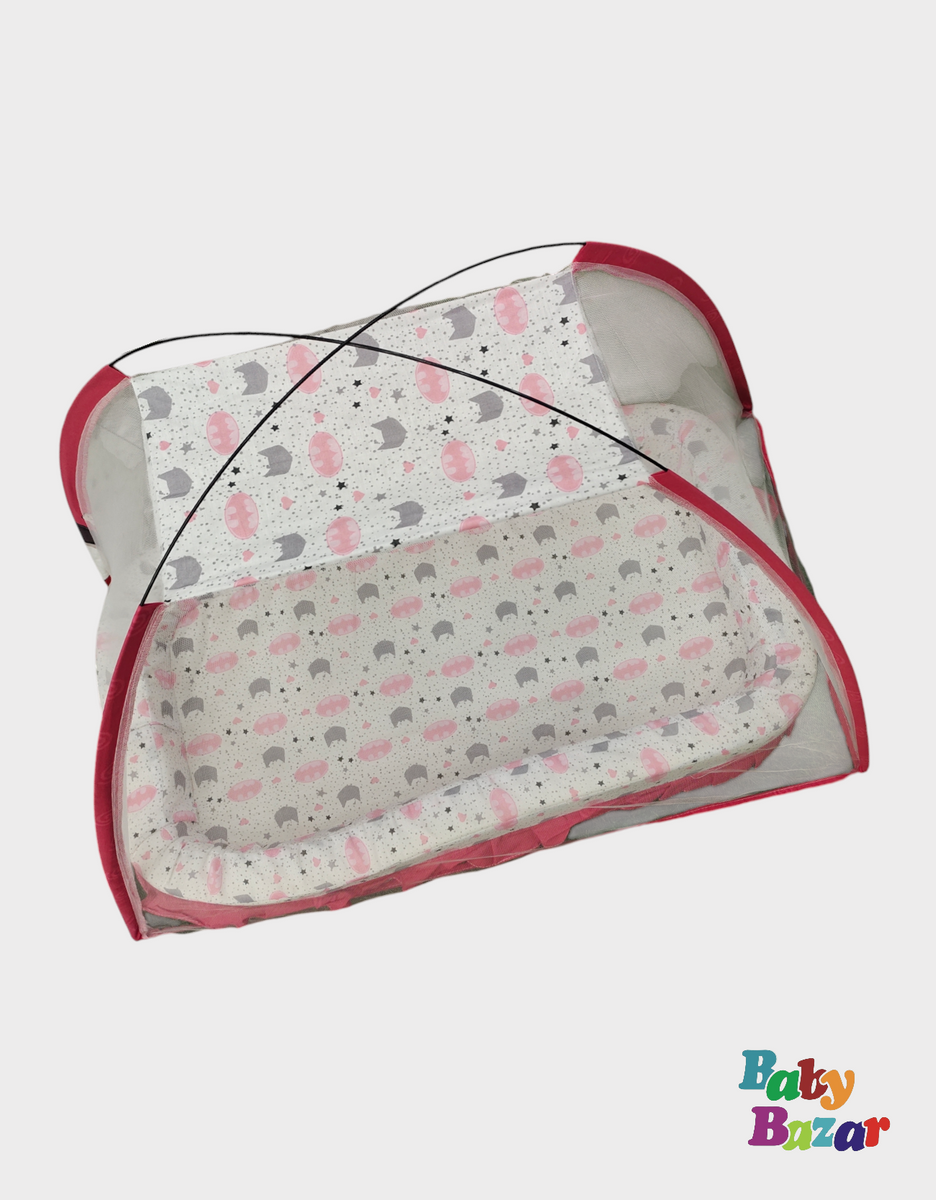 7 PCs Baby Bistar Set With Beautiful Print-White – Baby Bazar