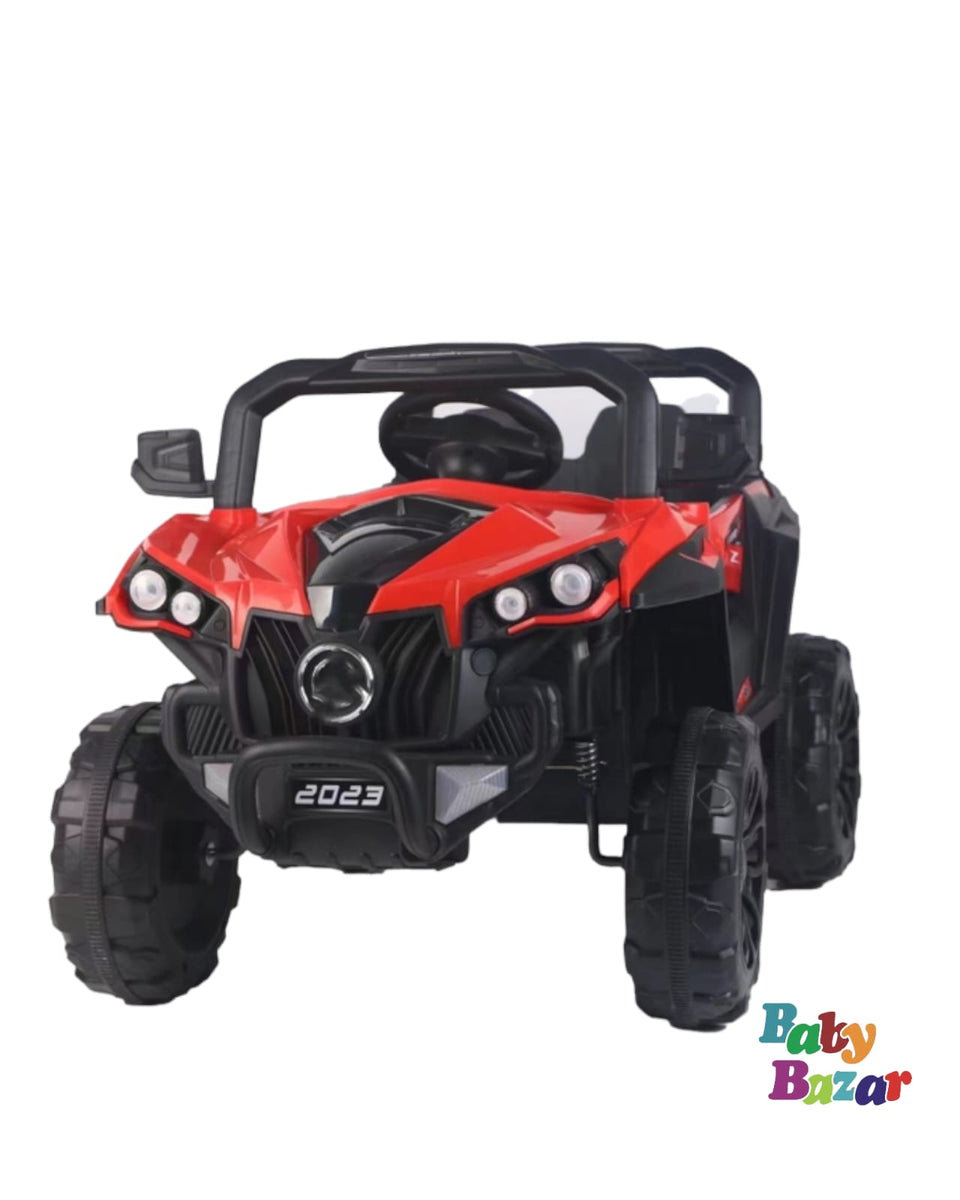 Red colour battery powered jeep with remote control(M) – Baby Bazar