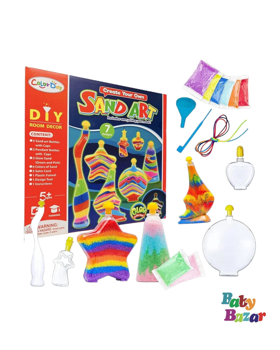 Sand Art Activity Glow in Dark Sand Kit – Baby Bazar