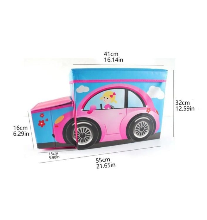 School Bus Shape Toy Storage Box Pink – Baby Bazar