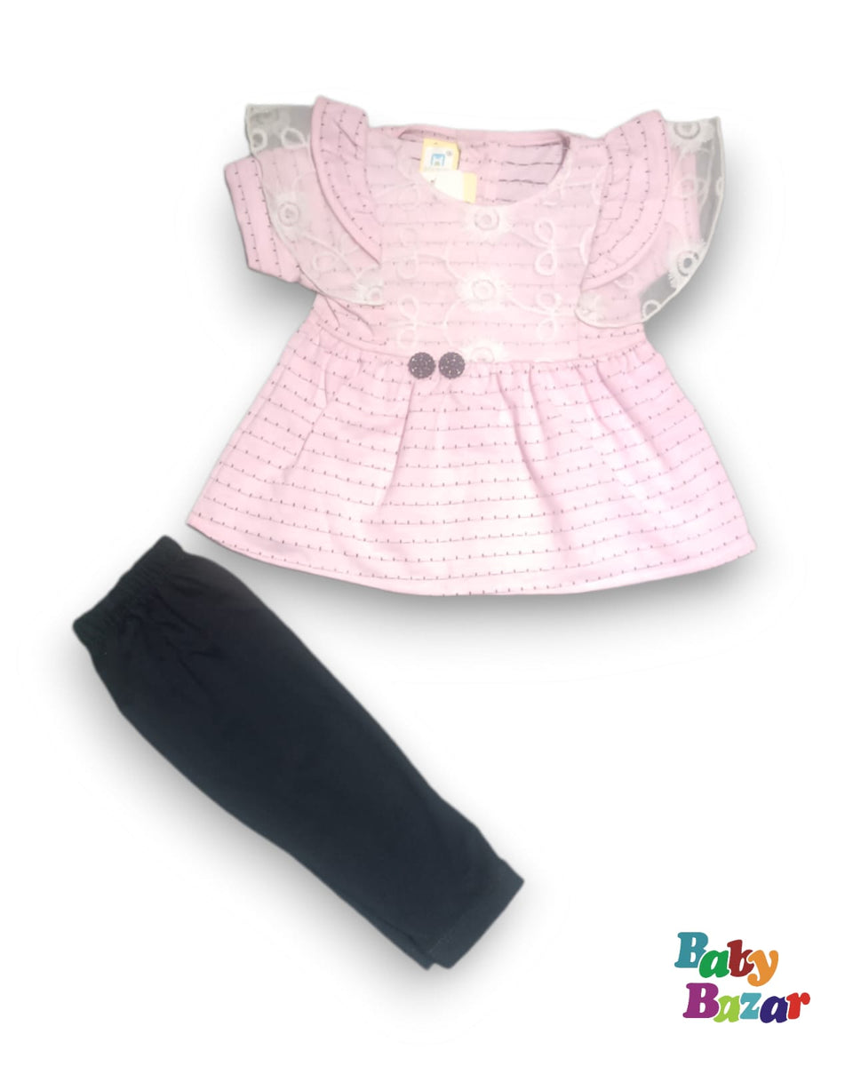 Summer Dress For New Born Baby Girl In Pink Color – Baby Bazar