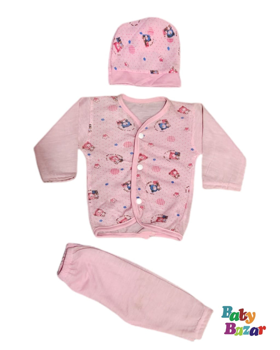 Summer Dress For New Born Baby Girl In Pink Color – Baby Bazar