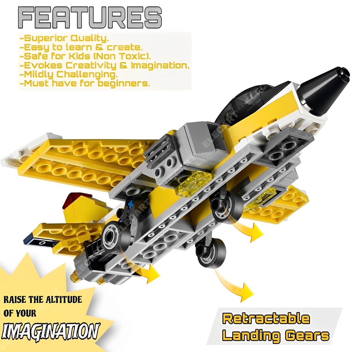 Super Creative 3 In 1 Architect Super Airplane Blocks Toy Set 130PCS ...