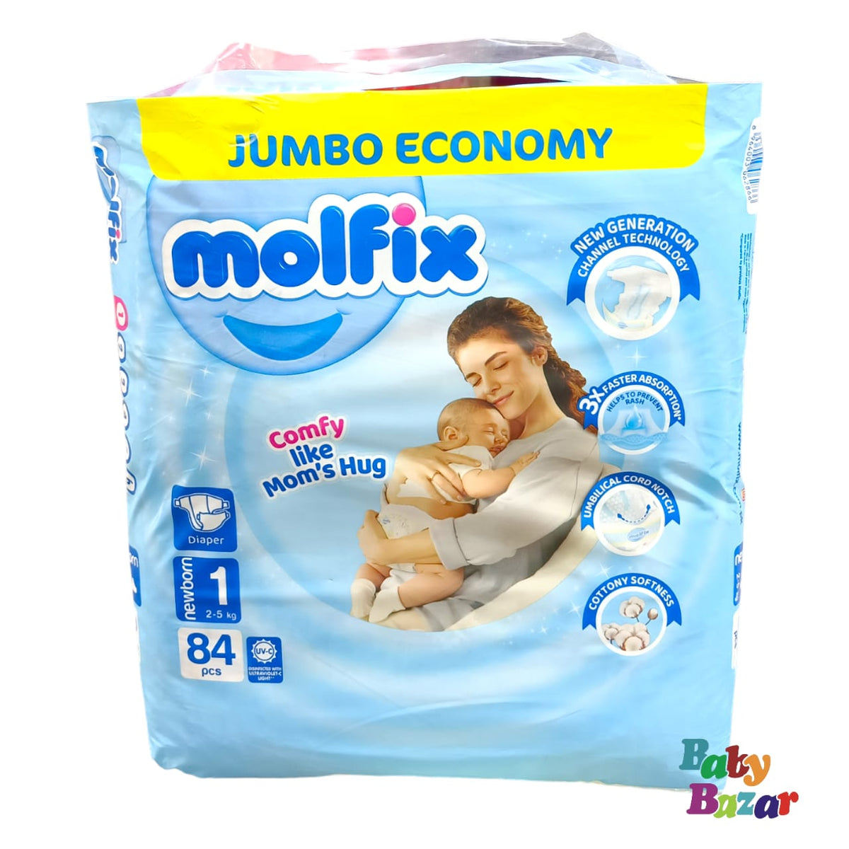 Molfix 3D Jumbo Pack Newborn Size 1 84Pcs 2-5 Kg – Baby Bazar