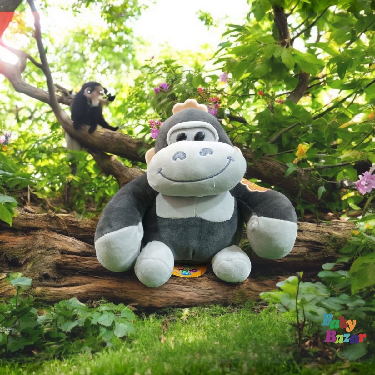 Animal Figure Plush Stuffed Extra Soft Monkey Toy for Kids |Grey – Baby ...