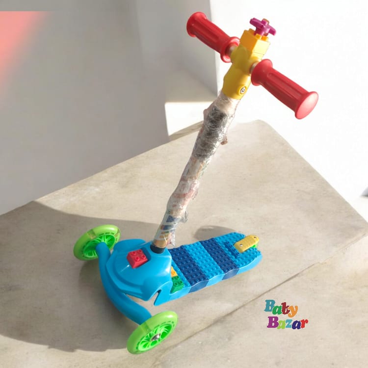 Beautiful 3 Wheel Folding And Adjustable Scooty With Light For Kids ...