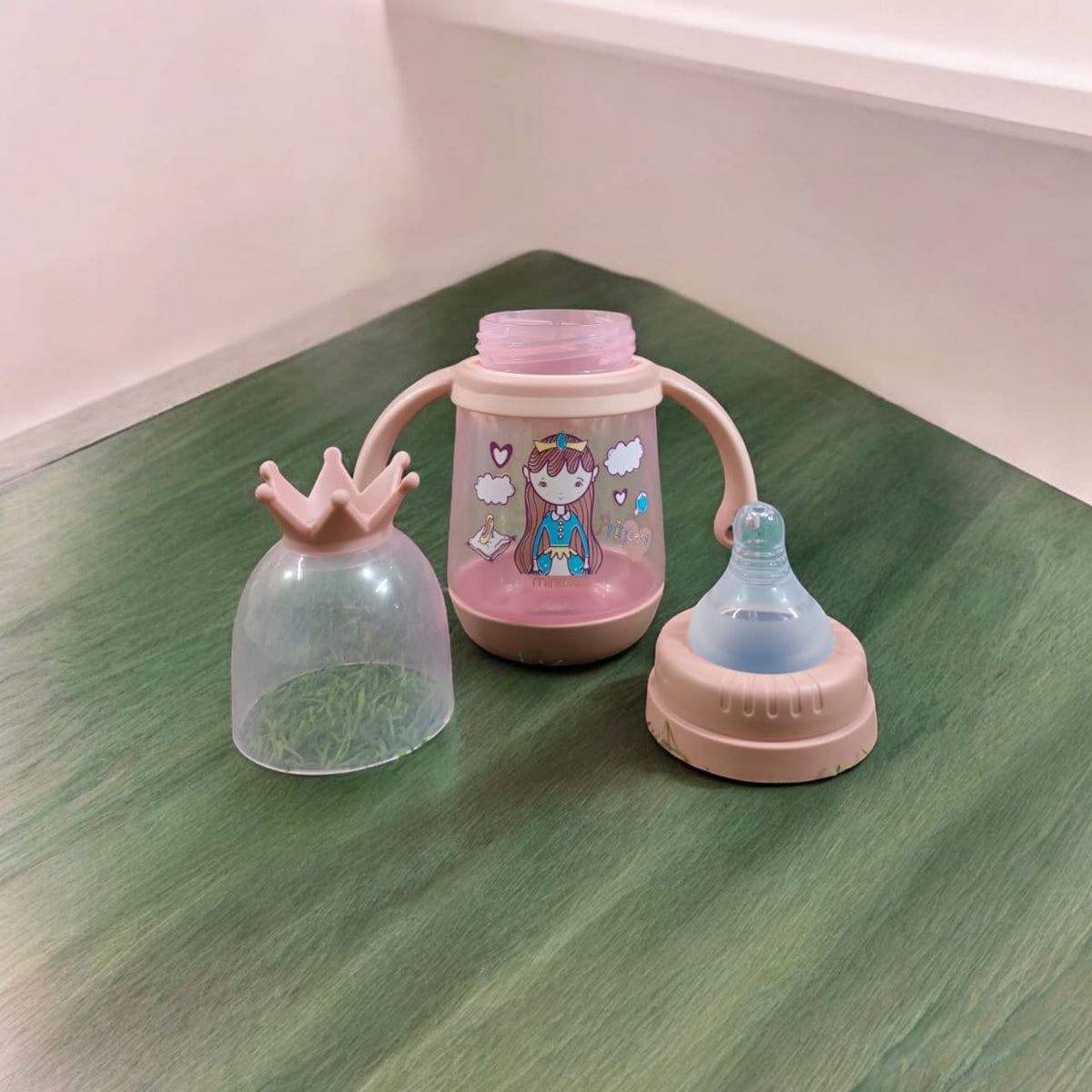 "Mimi Tree 210ml Wide Neck Baby Feeder Bottle with Handle –Light Brown ...