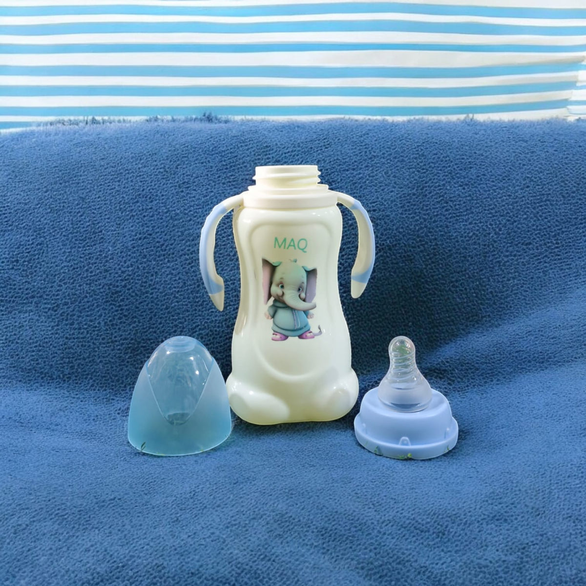 MAQ Brand Baby Feeder Bottle – 280ml (10 Oz) with Normal Nipple and Ha ...