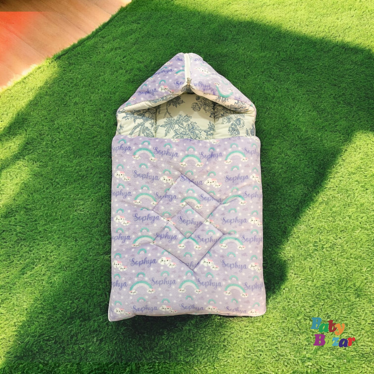 Dewal Velvet Stuff Carry Nest Sleeping Bed/ Baby Bistar - Purple – Baby ...