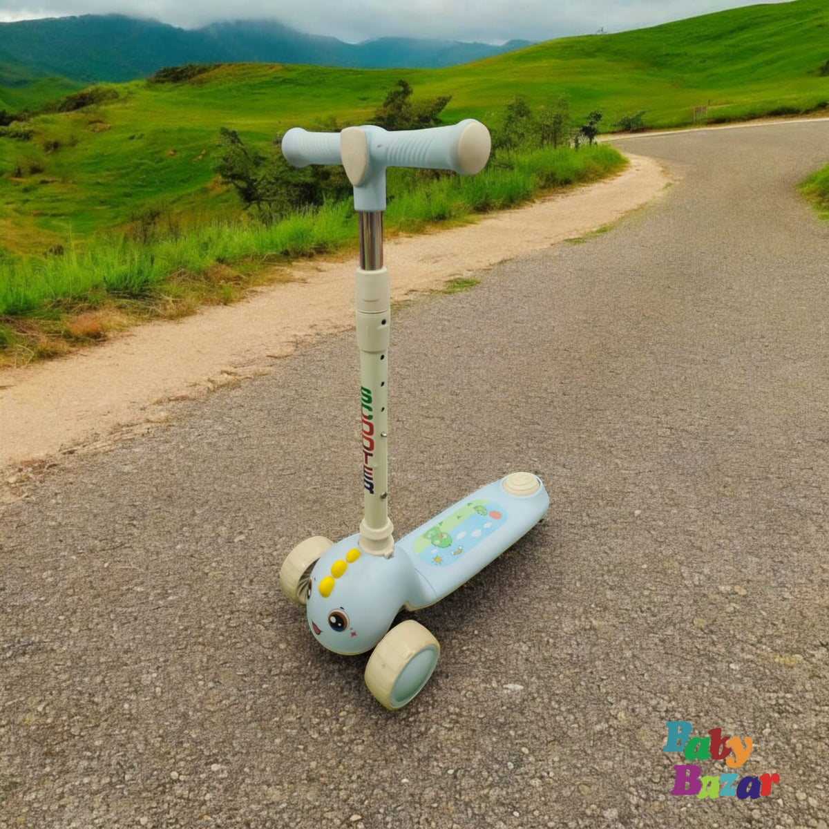 Beautiful 3 Wheel Folding And Adjustable Scooty For kids– Lightweight ...