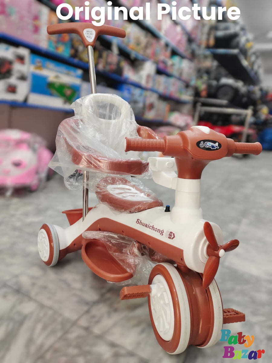 Premium 3-in-1 Kids Tricycle with Safety Seat and Push Handle – Perfect ...