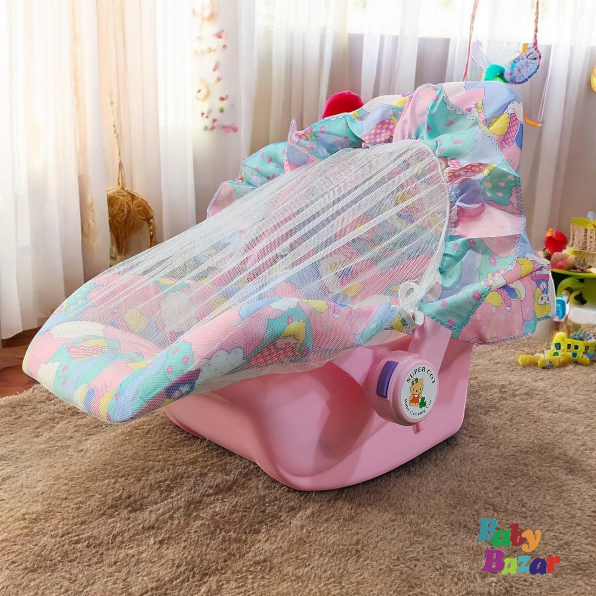 Baby Carry Cot with Canopy Mosquito Net ( Soft & Comfortable ) baby ...